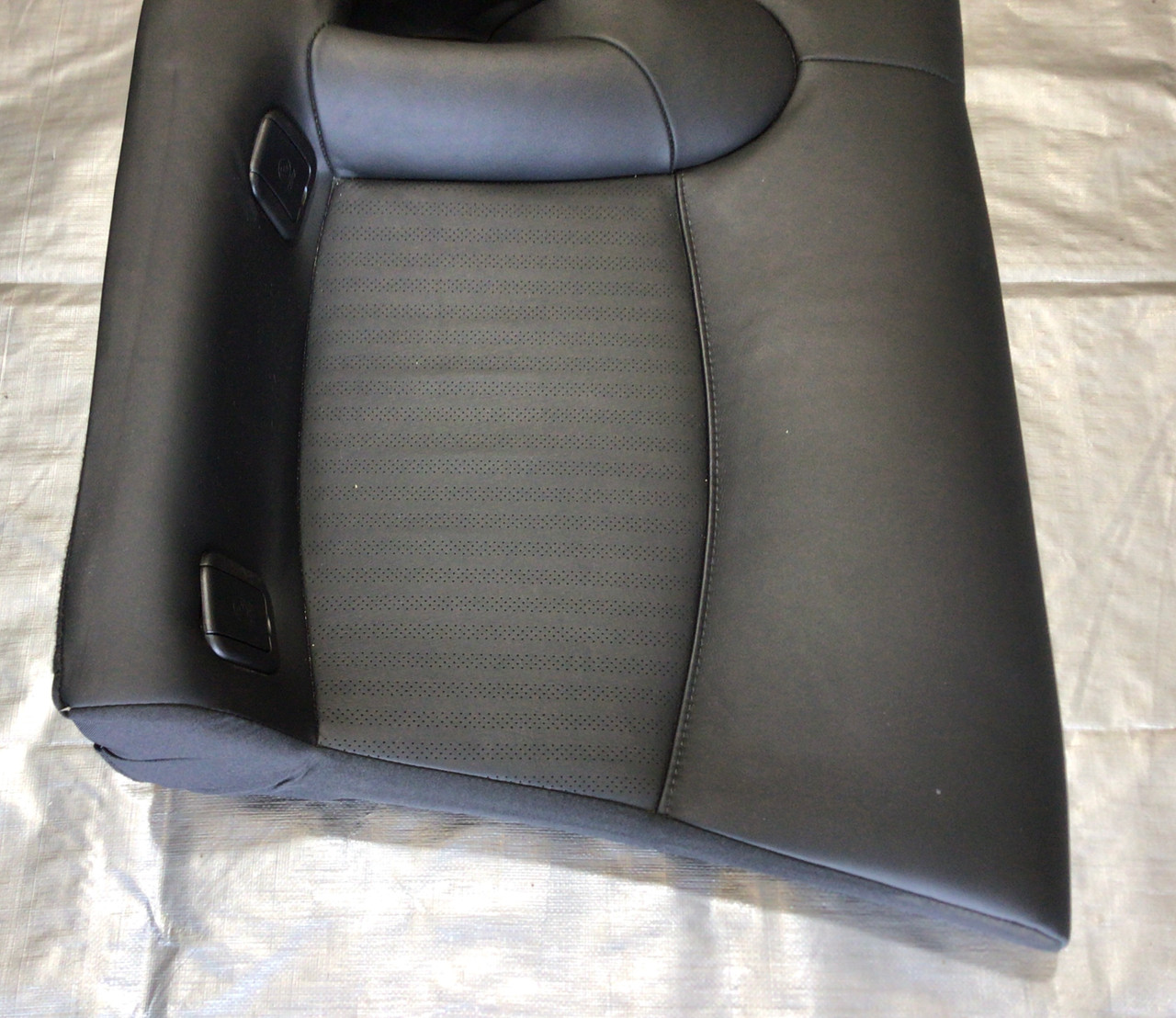 2007-2013 Mini Cooper R56 Hatchback Rear Seats / Punched Black Leather ...