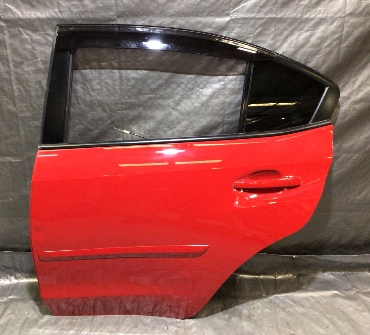*DAMAGED* 2015-2020 Subaru WRX STI Driver Rear Door Assembly / Pure Red ...