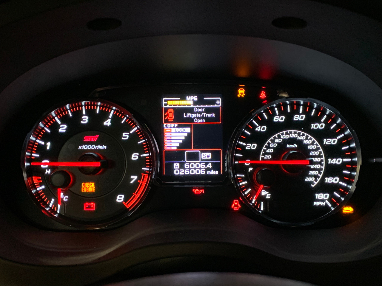2018-2020 Subaru WRX STI LED Instrument Gauge Cluster / Manual / 26K ...