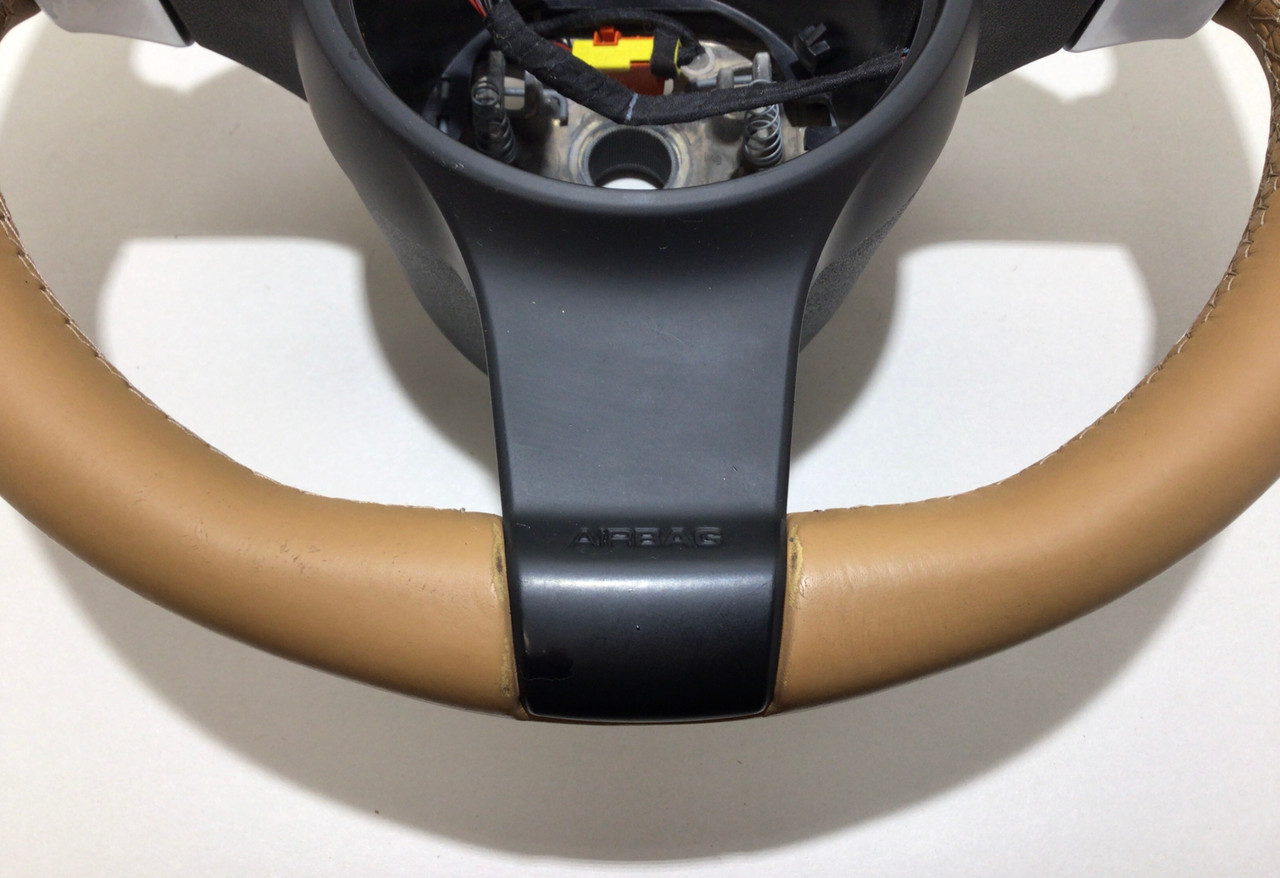 2009-2012 Porsche 987 Boxster Sand Beige Leather Steering Wheel / PDK ...