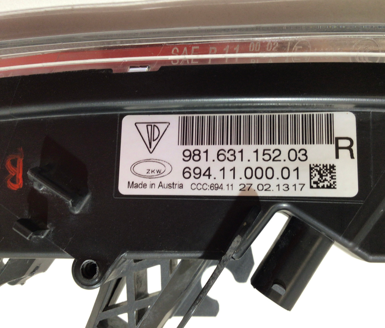 2013-2016 Porsche 981 Boxster Passenger Fog Light / Daytime Running ...