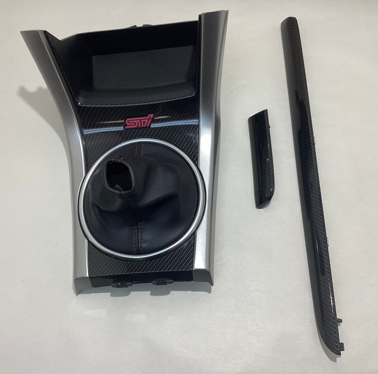 2015 2017 Subaru WRX STI Faux Carbon Shifter Surround Console w Dash Trim Panels SS012