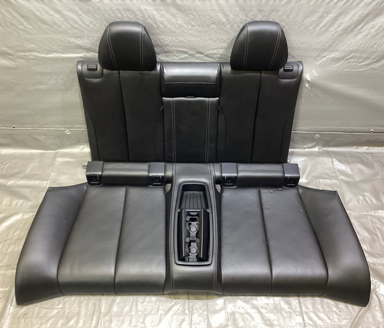 2015-2020 F83 BMW M4 Convertible Rear Seat Set / Black Merino Leather ...