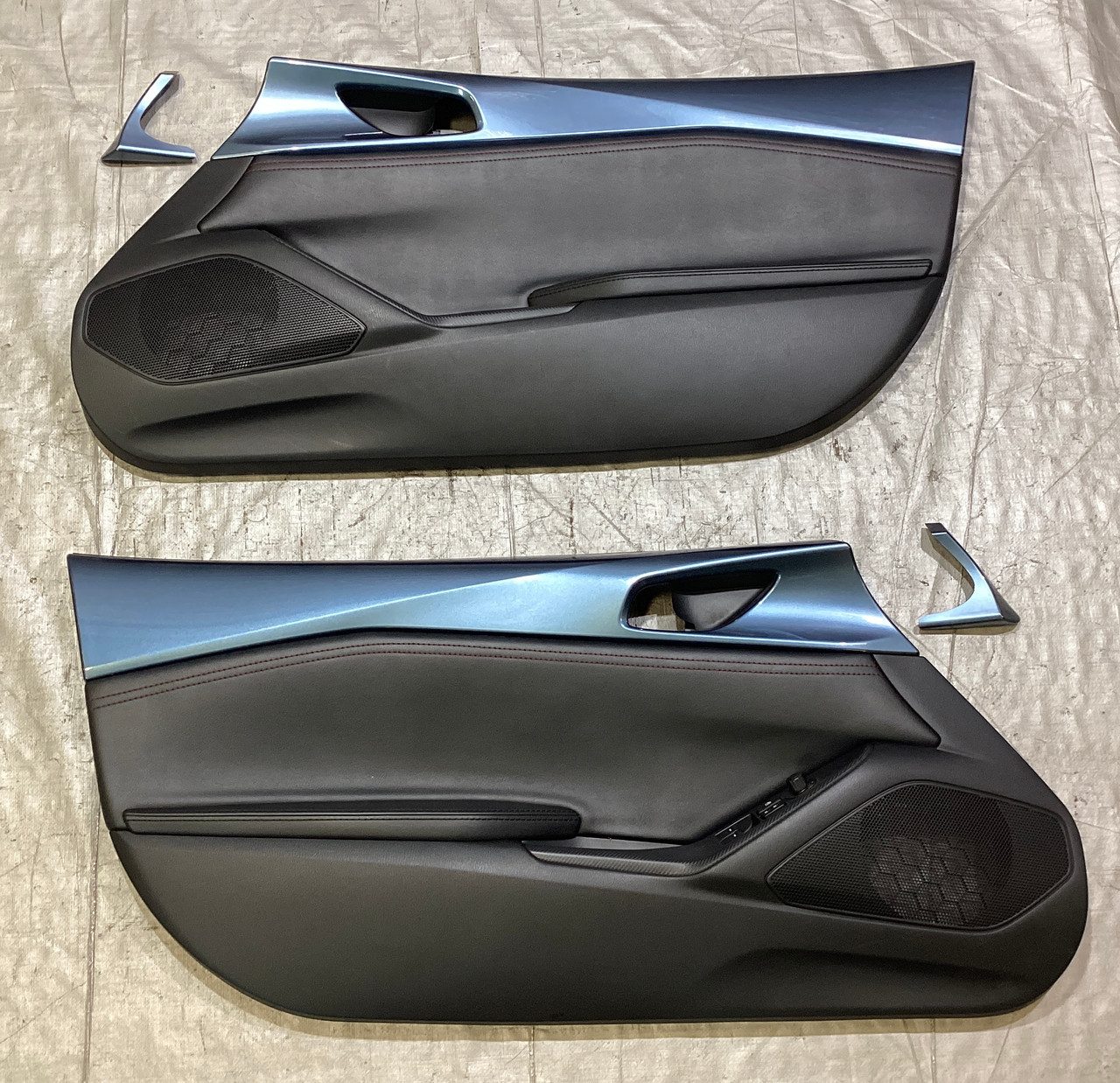 2016-2018 Mazda Mx5 Miata Interior Door Panels w/ Trim / Blue Reflex ...