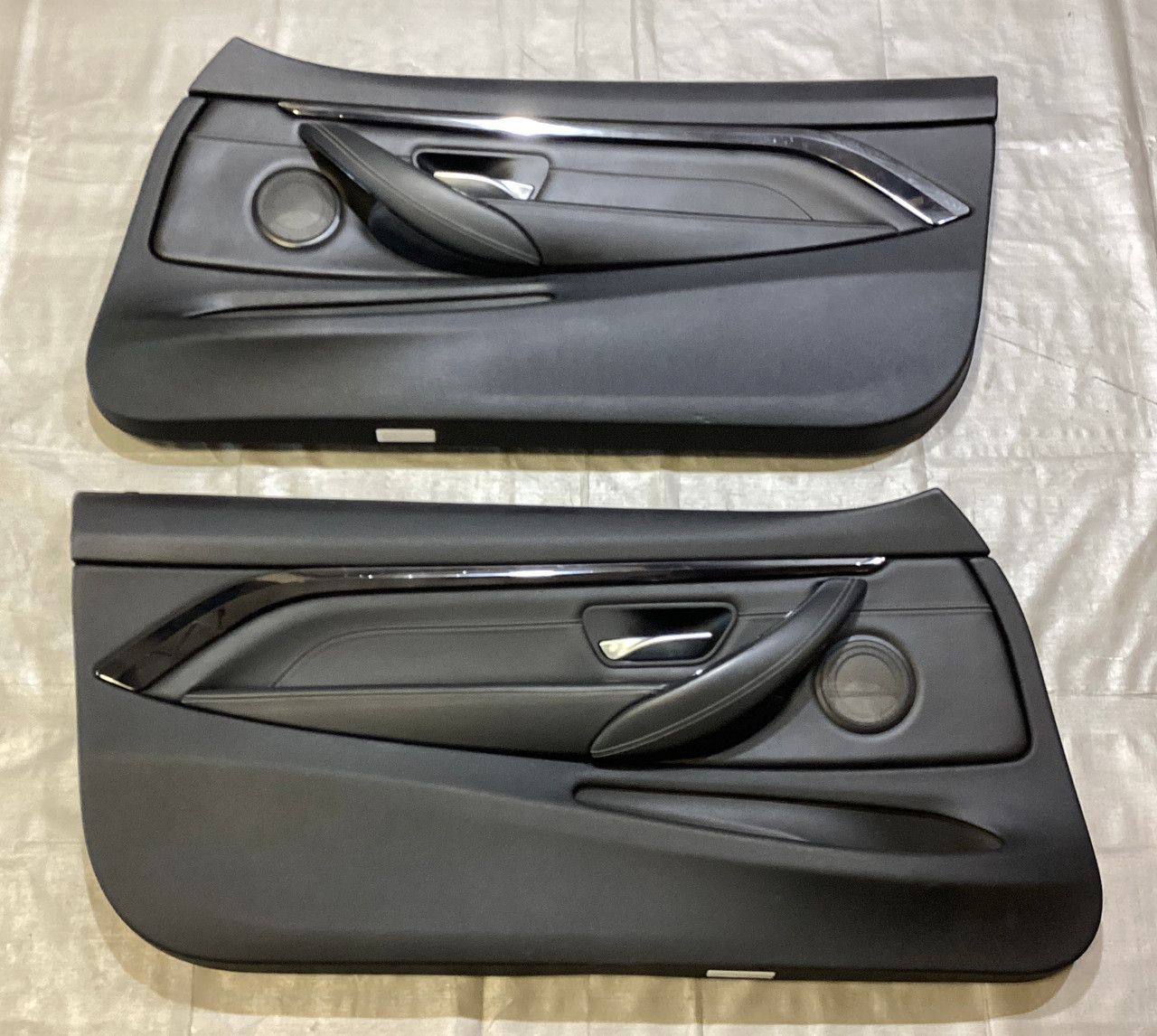 2015-2019 F82 F83 BMW M4 Interior Door Panels / Pair / Black Merino ...