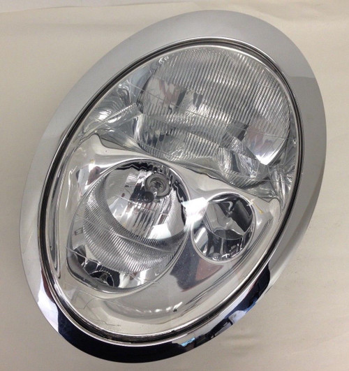2002-2004 Mini Cooper Driver Headlight Halogen Chrome 63-12-6-911-705