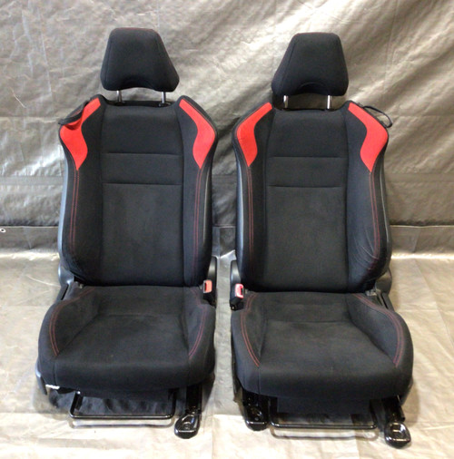 2013-2016 Scion FR-S FRS / Subaru BRZ Seats Black Cloth w/ Red Inserts ...