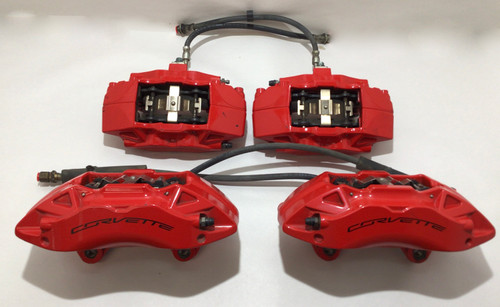 2014-2019 Chevrolet C7 Corvette Brembo Brake Calipers / Set of 4 / Red ...
