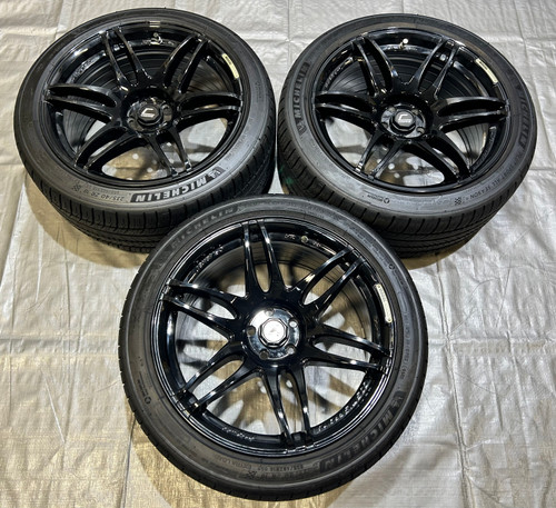 Set of 3 18x8.5" Cosmis Racing MRII Wheels Rims w/ Tires / USED / FB034 ...