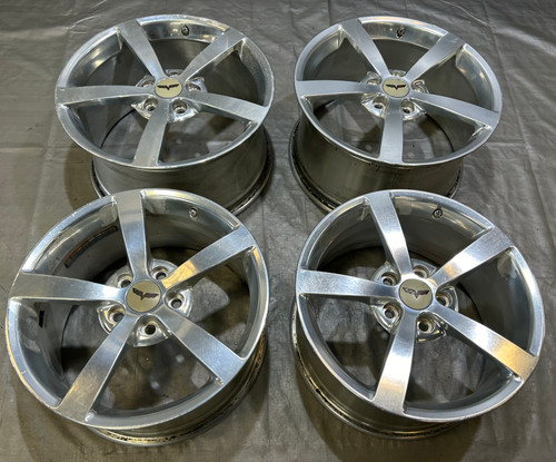 2008-2010 Chevrolet C6 Corvette 18" 19" 5 Spoke Polished Wheels Rims ...