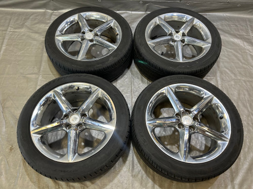 2007-2010 Saturn Sky 18x8" OEM 5 Spoke Chrome Wheels Rims w/ Tires ...