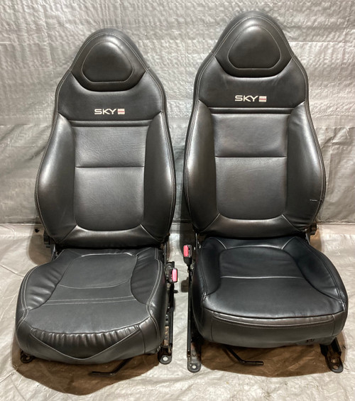 2007-2009 Saturn Sky Redline / Pontiac Solstice Black Leather Seats ...