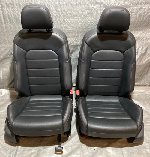2015-2020 Volkswagen MK7 GTI Black Leatherette Front Seats / Pair / Red ...