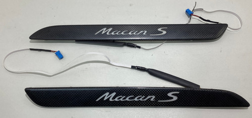 2015-2018 Porsche Macan S Carbon Fiber Illuminated Interior Door Sill ...