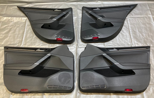 2017-2019 Volkswagen MK7 Golf R Black Leatherette Door Panels / Set of ...