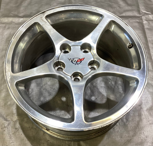 1997-2004 Chevrolet Corvette C5 17x8.5" OEM 5 Spoke Chrome Front Wheel ...