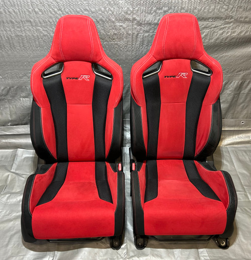 2017-2021 FK8 Honda Civic Type R Front Bucket Seats / Red Suede / Pair ...