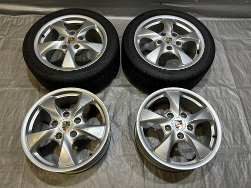2001-2003 Porsche 986 Boxster S 17" Twist Look Wheels Rims w/ Tires ...