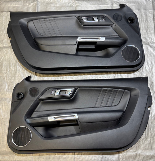 2015-2017 Ford Mustang S550 GT Premium Black Leather Door Panels / Pair ...