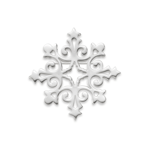Sterling Silver 2024 Angel Wing Snowflake Pin - J.H. Breakell and Co.