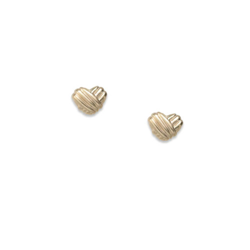 14K Gold Wrapped Around My Heart Post Earrings - J.H. Breakell and Co.