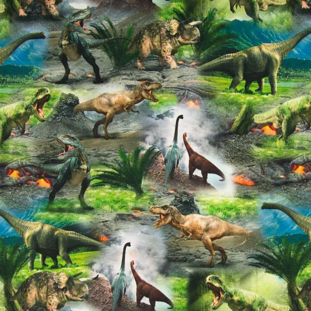 Prehistoric Dinosaurs Cotton Lycra Knit Euro Knits