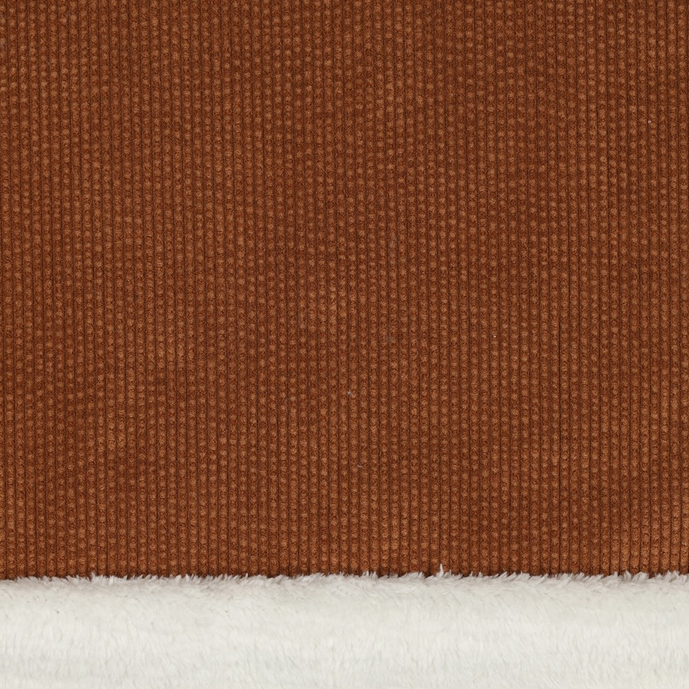 Rust Faux Fur Corduroy - KnitFabric.com