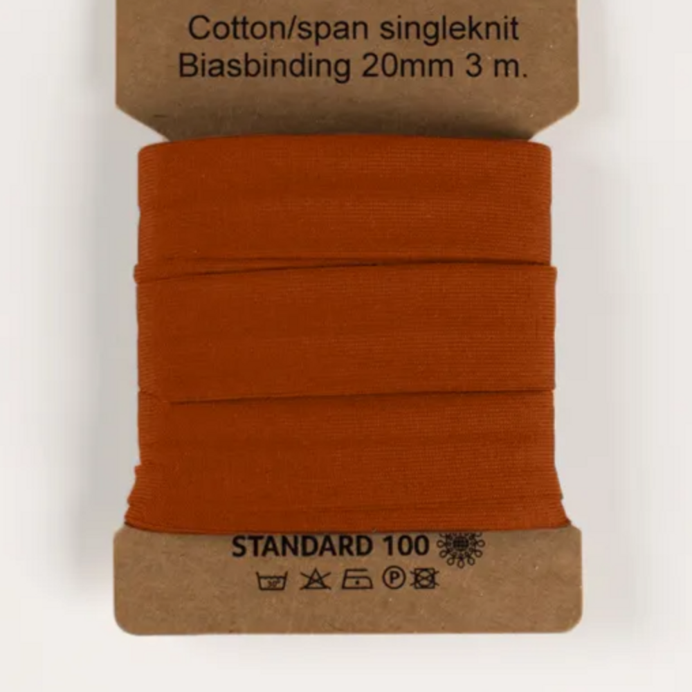 Rust Cotton Lycra Binding 3 Meter Package