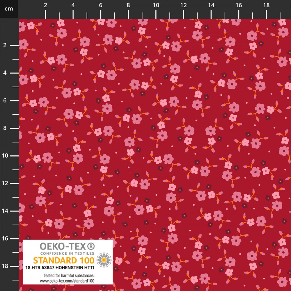 Stof Fabrics Red Tone Stripe Cotton Lycra Knit - KnitFabric.com