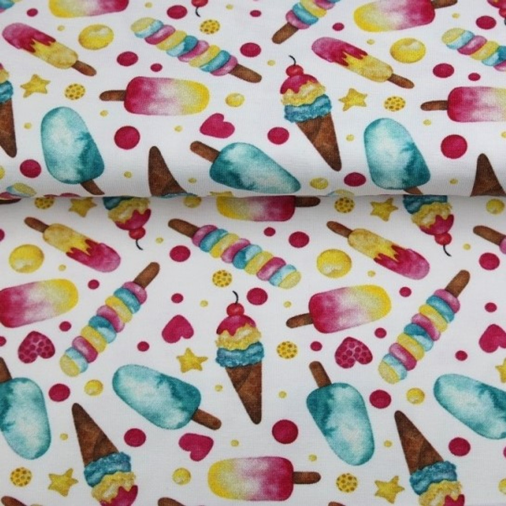 Popsicles And Polka Dots Cotton Lycra
