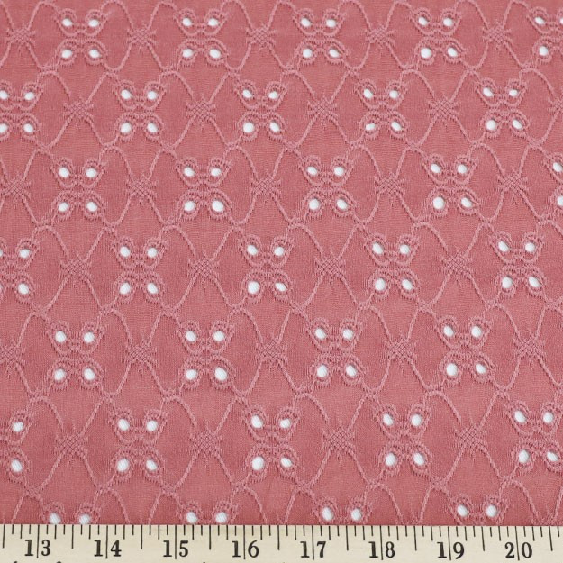 Dusty Pink Knit Eyelet - KnitFabric.com