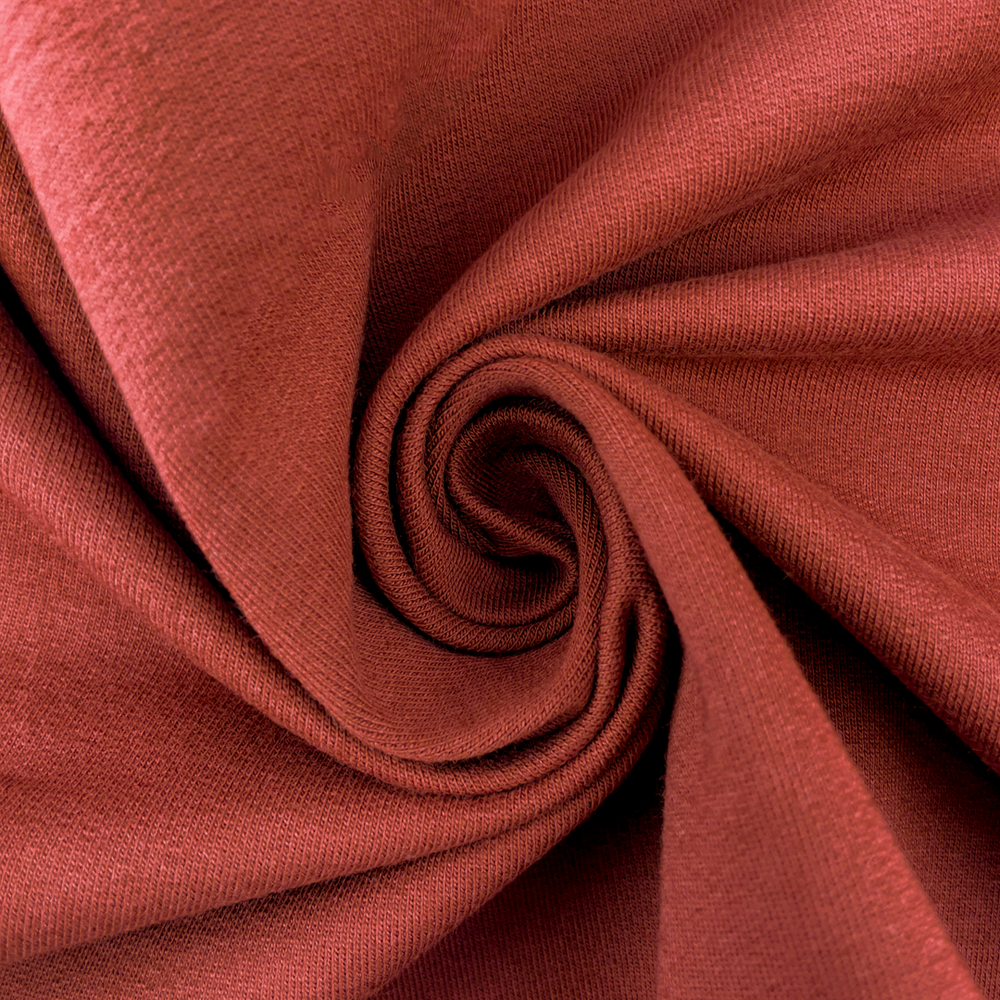 Brick Heavyweight French Terry - KnitFabric.com