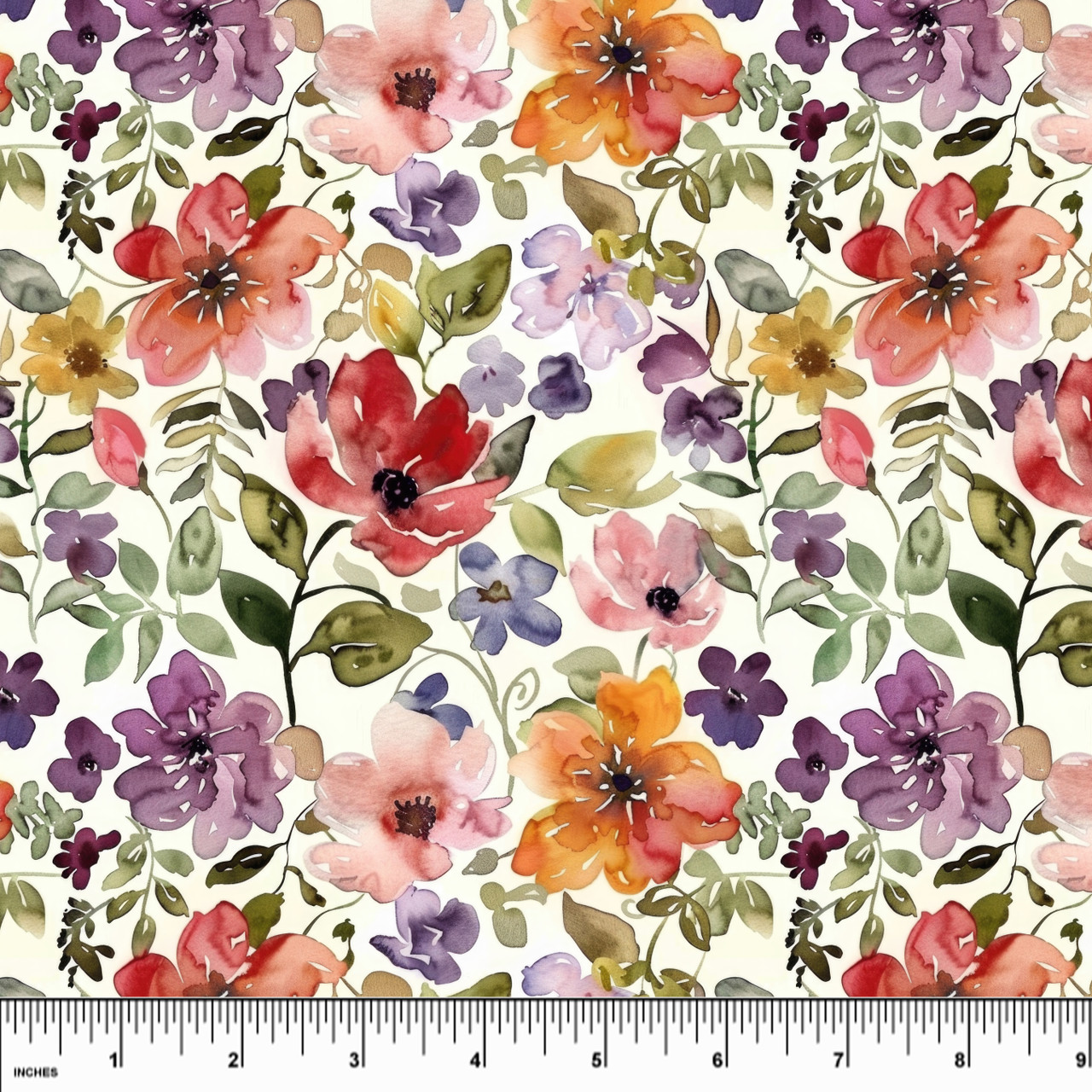 Custom Country Floral Cotton Lycra Knit - KnitFabric.com