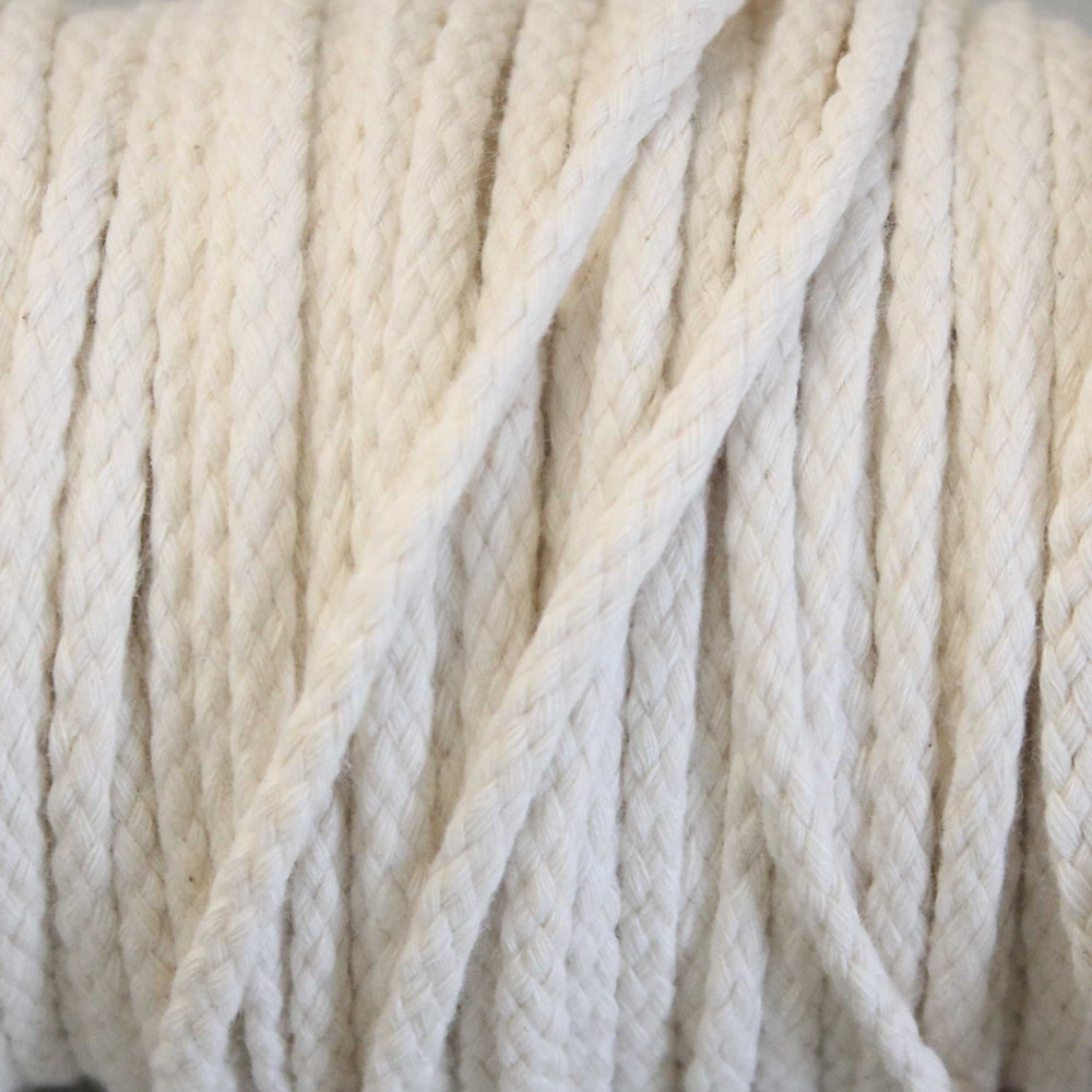 6mm Off-White Cotton Round Cording- Sold by the Yard KnitFabric.com