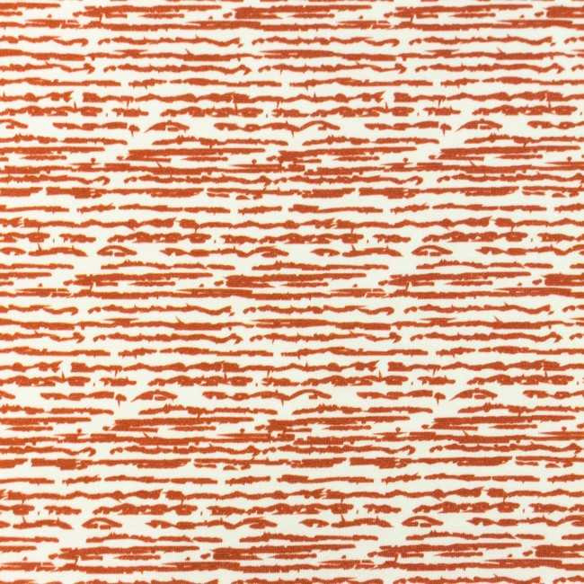 Rust Code Stripes Cotton Lycra Knit Euro Knits KnitFabric.com