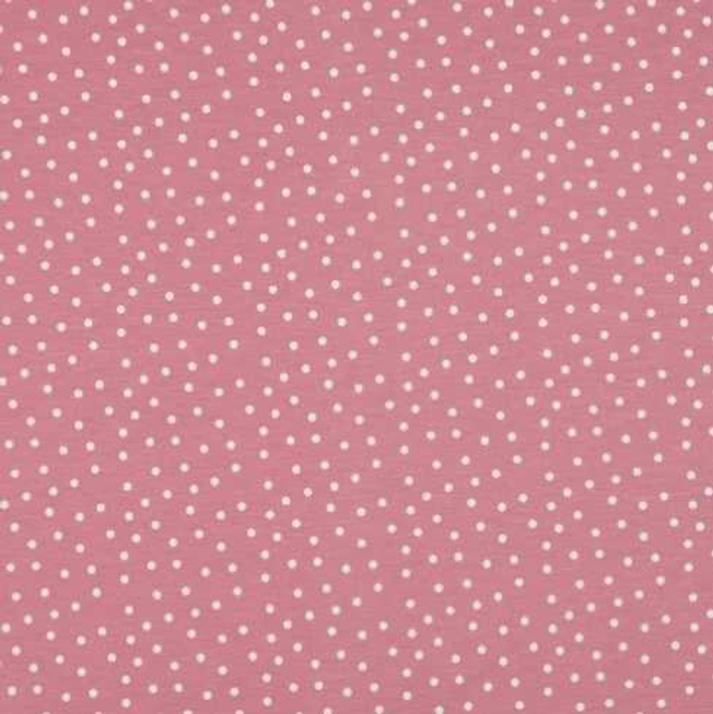 Polka Dots On Pink Cotton Lycra Knit Euro Knits