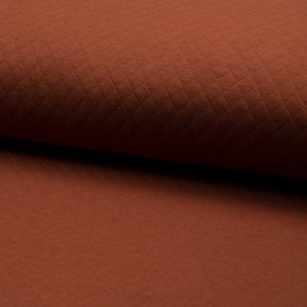 Rust Cotton Quilted Knit Euro Knits