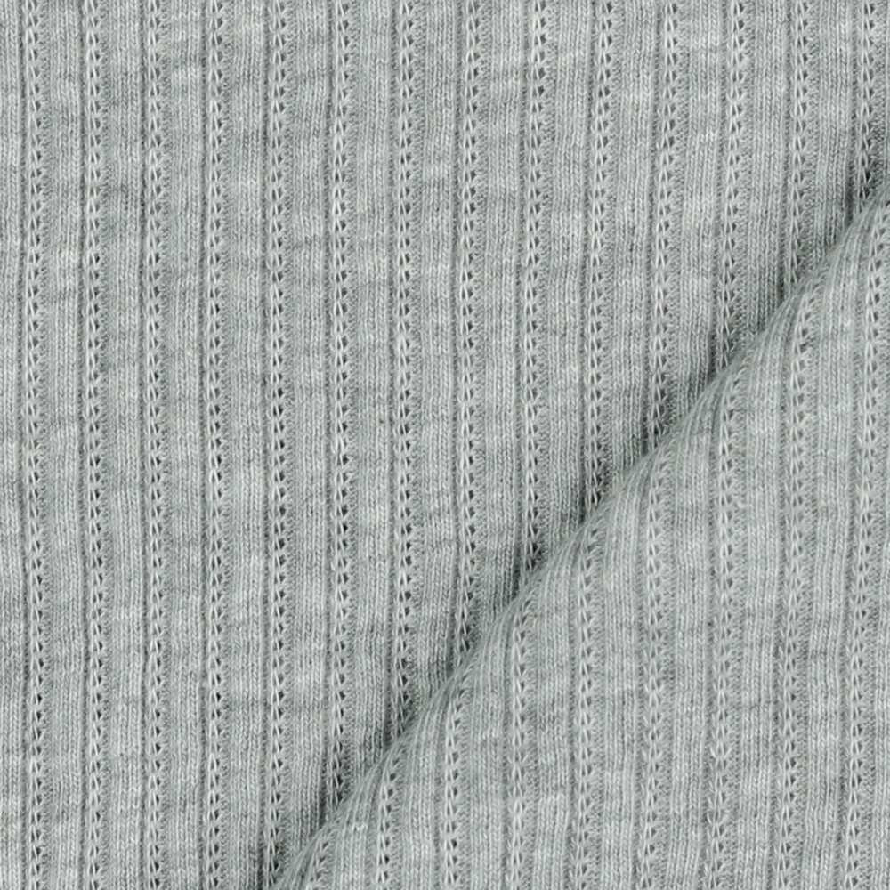 Heather Gray Cable Rib Knit Euro Knits KnitFabric.com