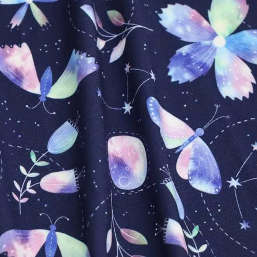 Dragonfly Galaxy Double Brushed Poly Knit Basics