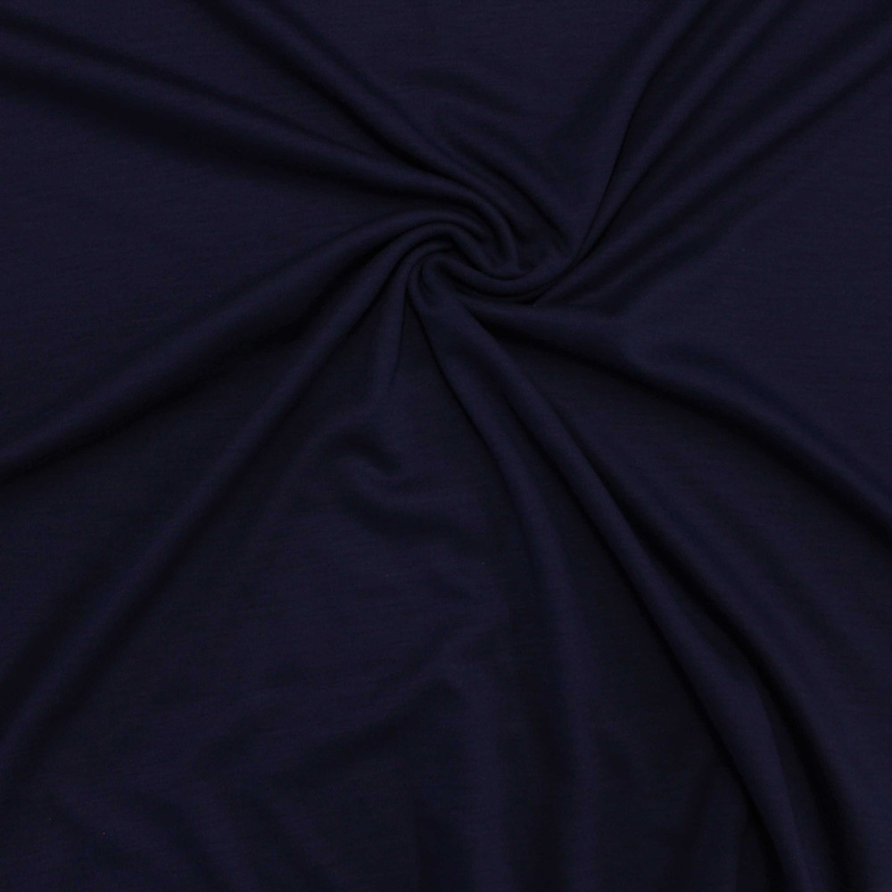 Navy Wool Interlock Euro Knits KnitFabric.com