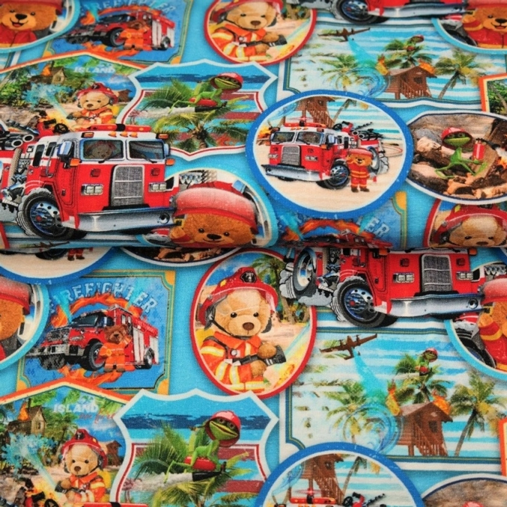 Firefighter Teddy Bears Cotton Lycra