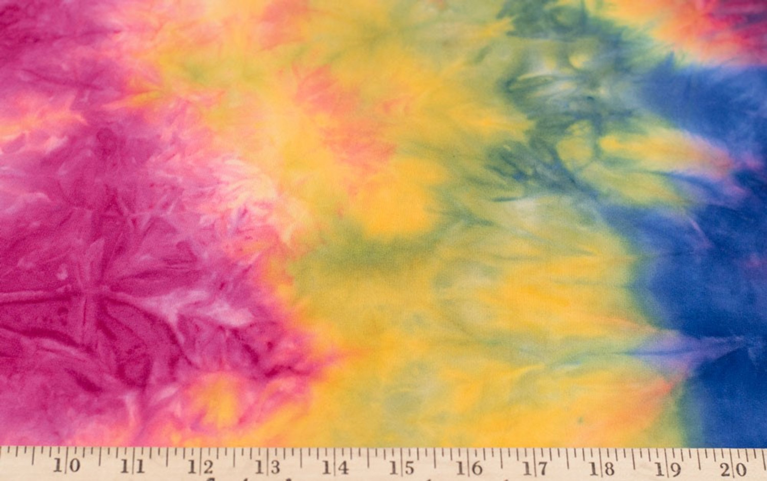 Vivid Summer Tie Dye Double Brushed Poly