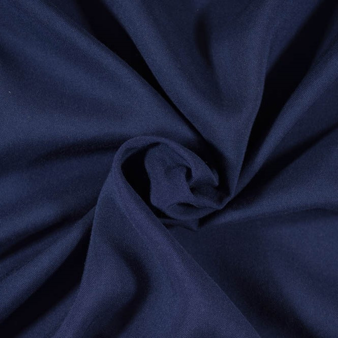 Navy Rayon Challis - KnitFabric.com