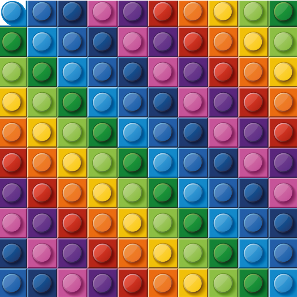 Lego Rainbow Cotton Lycra Knit - KnitFabric.com