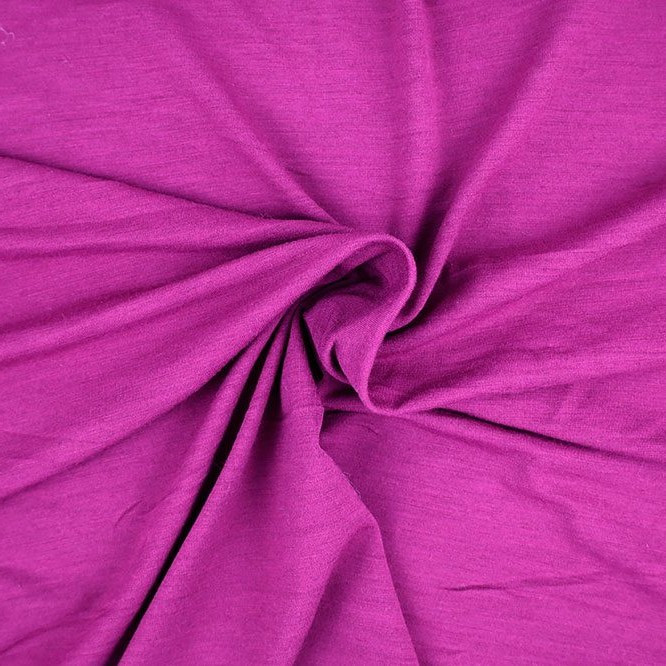 Magenta Wool Silk Jersey - KnitFabric.com
