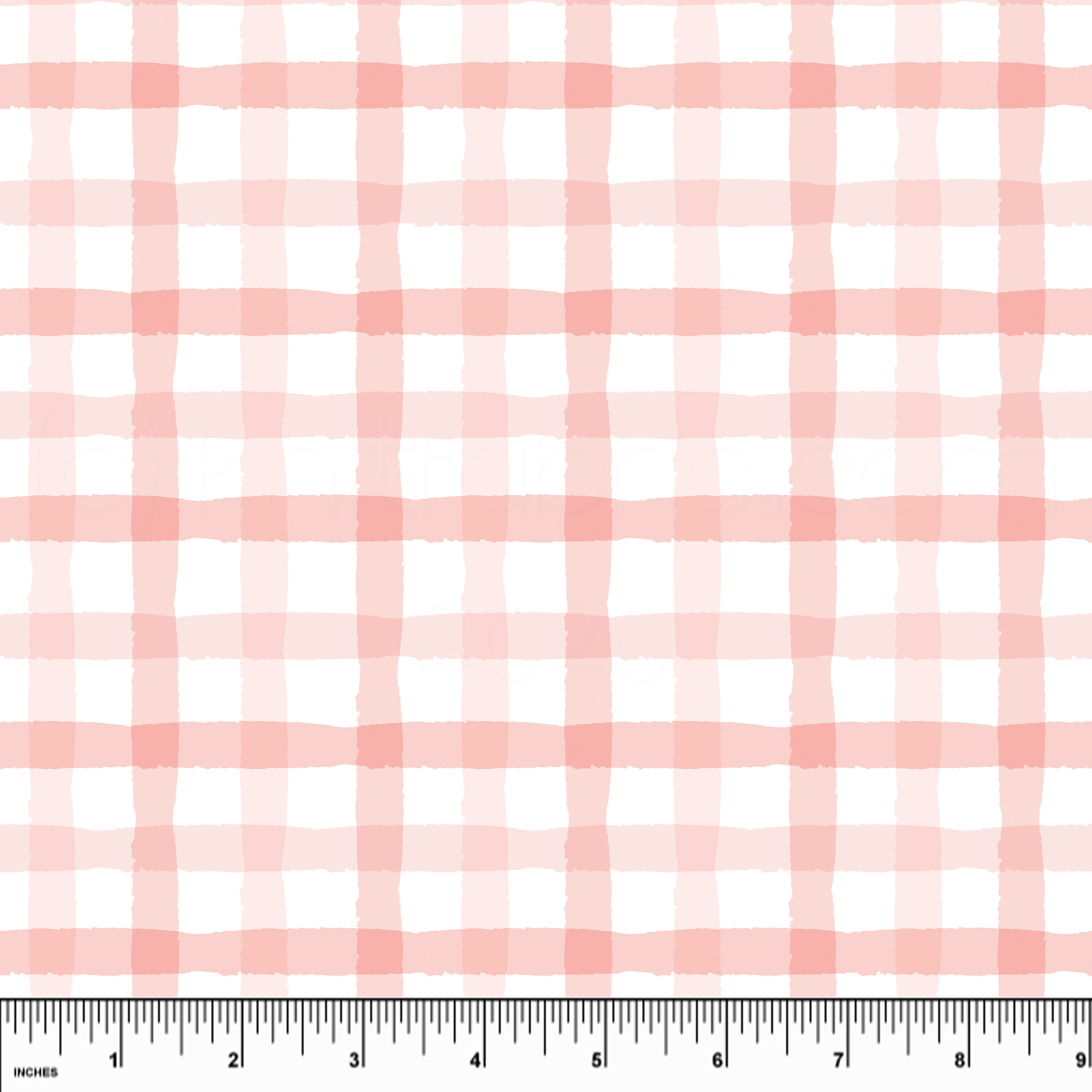 Custom Pastel Pink Plaid Cotton Lycra Knit - KnitFabric.com