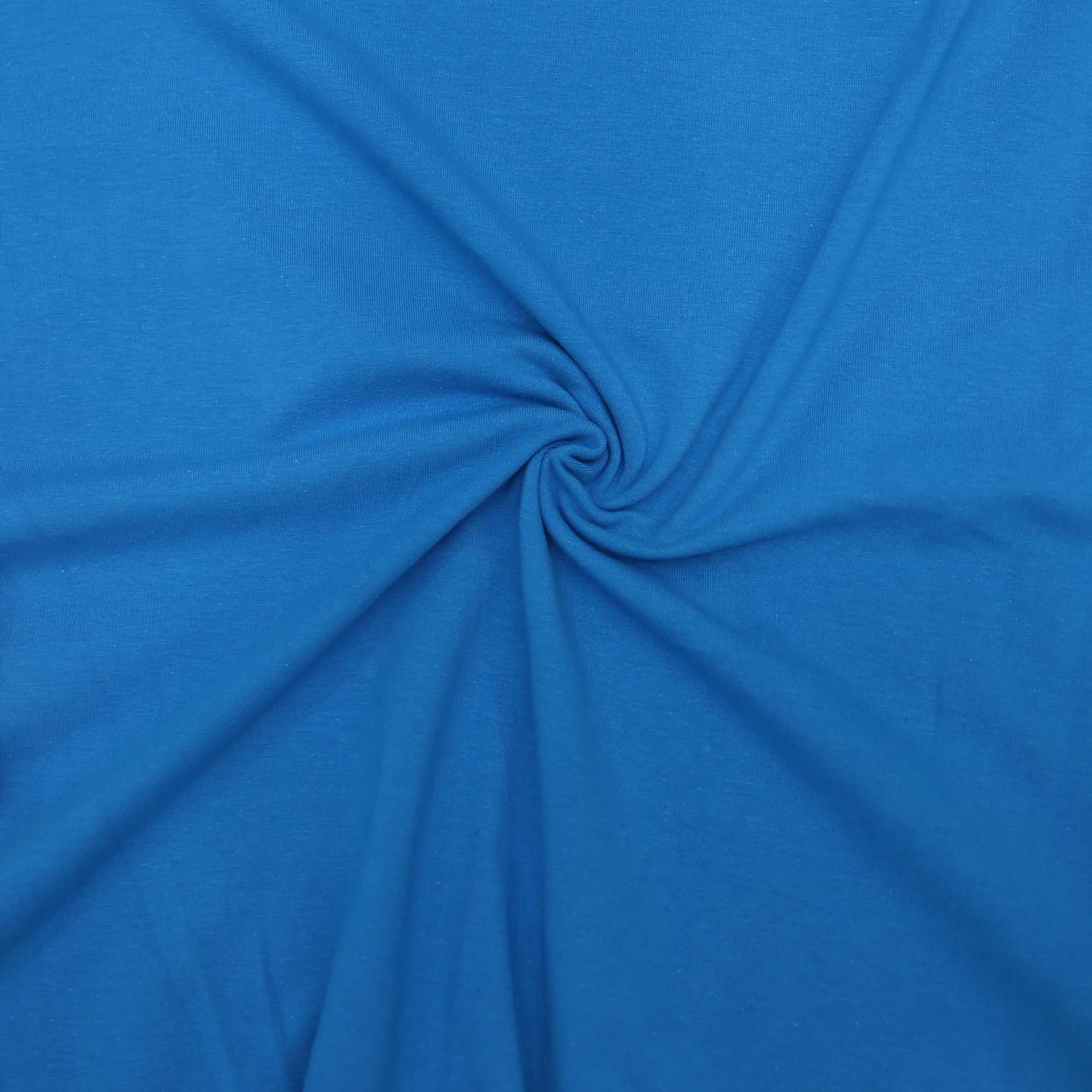 Turquoise Cotton Lycra Knit Solid Essentials