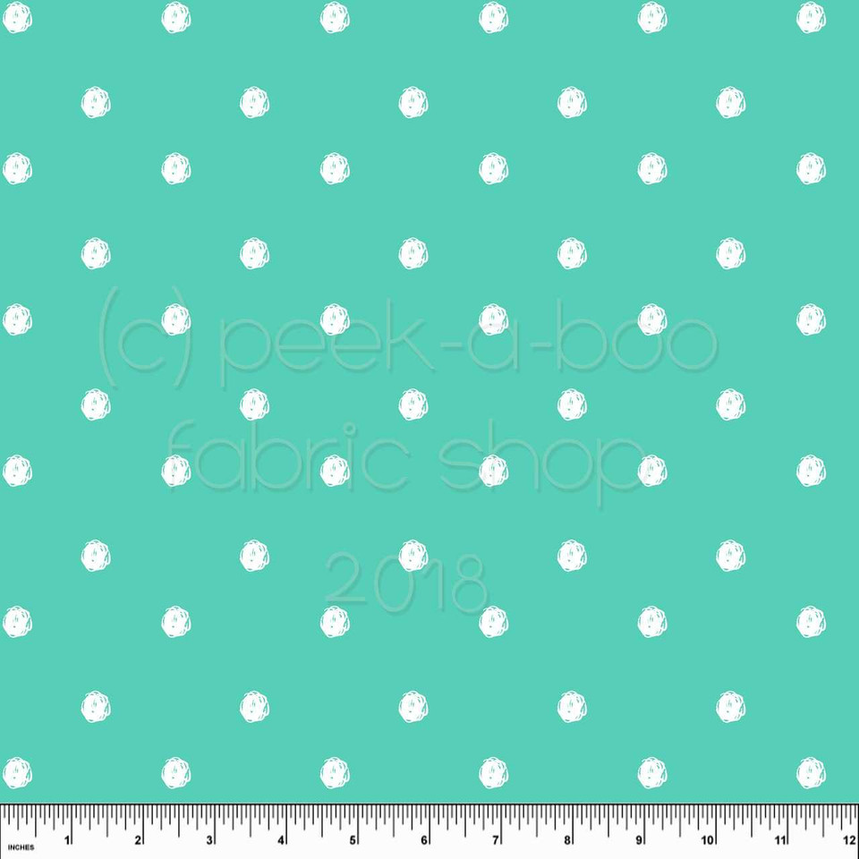 Swim Shop Aqua Squiggle Polka Dot UV 50+ Swim Swim Shop KnitFabric.com
