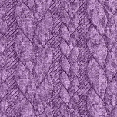 Lilac Cable Knit Euro Knits KnitFabric.com