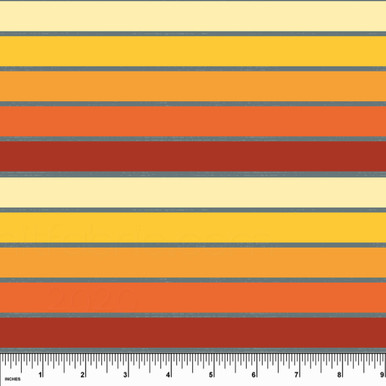 Custom Sunset Stripe Cotton Lycra Knit KnitFabric.com KnitFabric.com